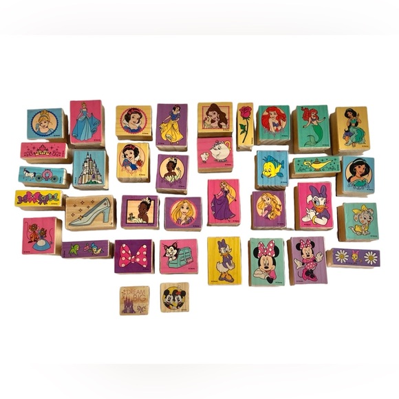 Disney | Office | Disney Princess Rubber Stamps Lot Of 36 Cinderella ...